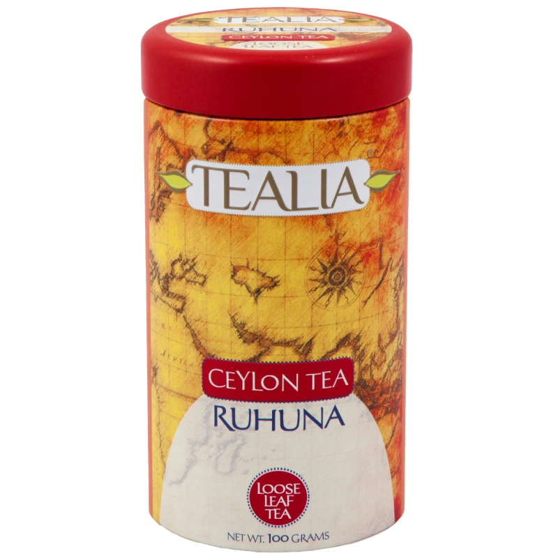 Lata té negro regional Ruhuna 100 gramos - Tealia - Infierno Gourmet